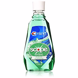 Crest Scope Classic Mouthwash Rince 1 Liter (33.8 oz) - Pack of 2
