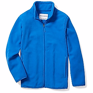 Amazon Essentials Boys' Polar Fleece Full-Zip Mock Jacket - Discontinued Colors, Blue, XX-Large