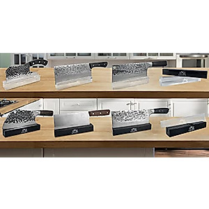 Knife Block/Stand for Single Cleaver Knife - 8'' Anti-Shatter Hand Polished Acrylic Knife Holder without Knives - Cleaver Knife Stand Display for Knife Storage Knife Blade Guard - BLADESMITH