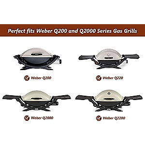 QuliMetal SUS304 Rotisserie Grill Kit Rotating Skewer Rotisserie Electric BBQ Grill Roaster Rotisserie Motor Kit Chicken Rotisserie Replace Weber Q Rotisserie Fits Weber Q200,Q220,Q2000,Q2200,2400