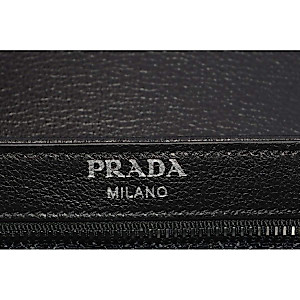 Prada Pattina Glace Calf Leather Nero Black Pattina Studded Handbag Small