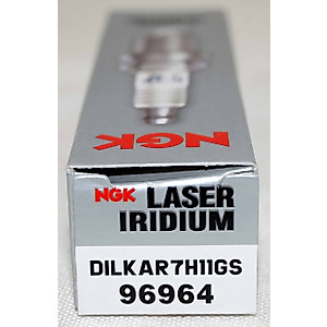 NGK Laser Iridium Spark Plug DILKAR7H11GS 96964 (Pack of 4) for TLX ILX Accord Civic CR-V Reach 26.5mm Gap 1.1mm Resistor Value 5K Ohm Cast Iron 10.8-18 lb. ft. Aluminum 10.8-14.5 lb. ft.