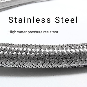 HOMYEP Quick Connect Faucet Water Supply Lines, 12 Inch, Widespread Bathroom Sink Faucets Replacement Fast Lock Pipe Hose, V-Shape