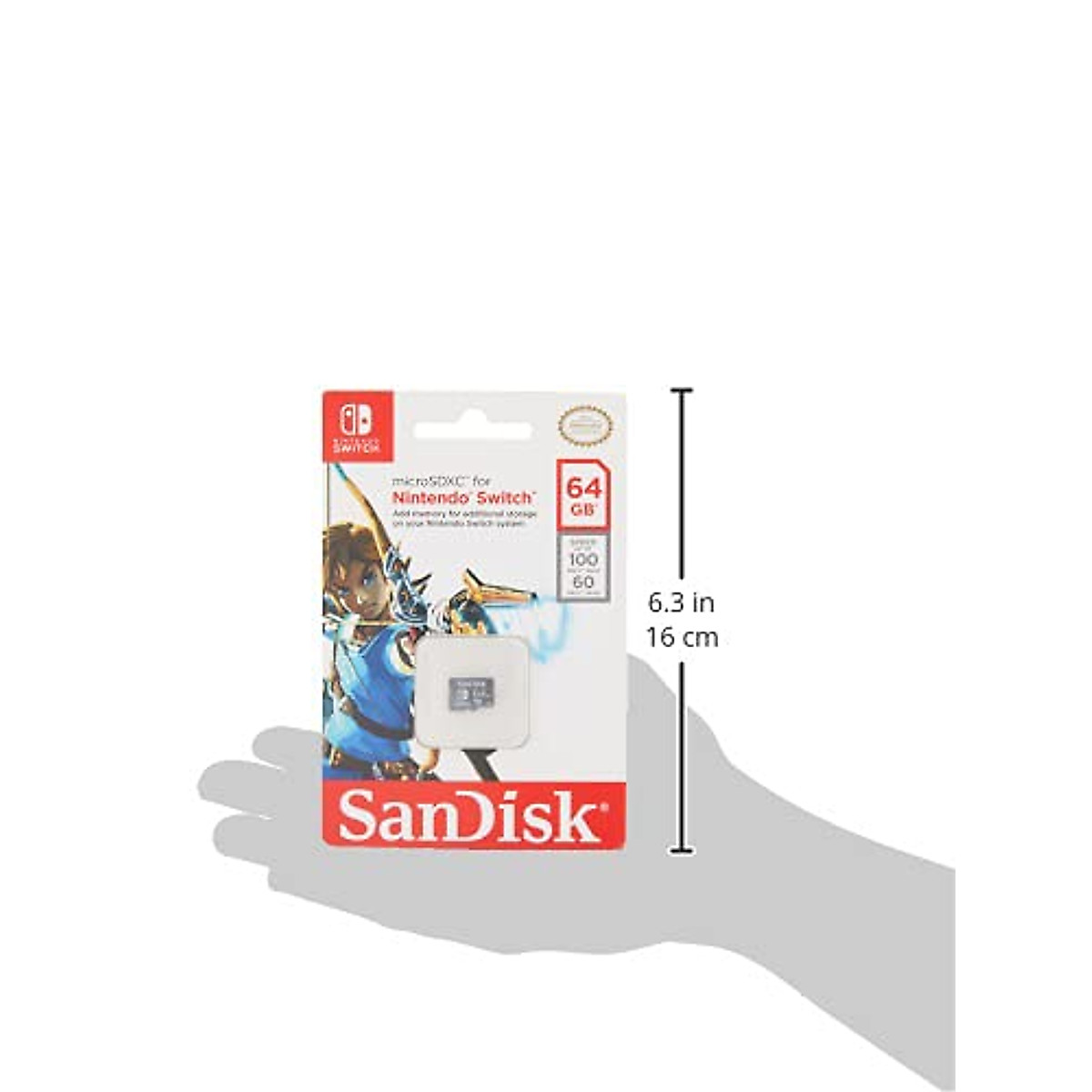 SanDisk 64GB microSDXC UHS-I card for Nintendo Switch - SDSQXAT-064G-GN6ZA