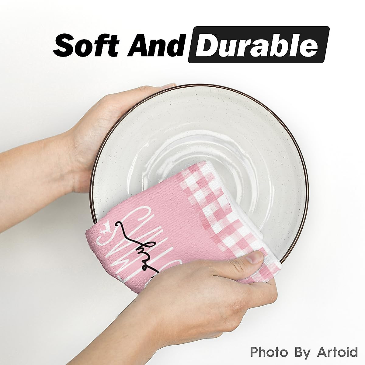 Artoid Mode Xmas Tree Snowman Snow Merry Christmas Kitchen Towels Dish Towels, 18x26 Inch Hello Winter Seasonal Decoration Hand Towels Set of 4