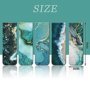 Magnetic Bookmarks Magnet Page Markers Assorted Book Markers Durable Magnetic Page Clip for Students Teachers Reading, Multi Ocean Patterns (30 Pieces)