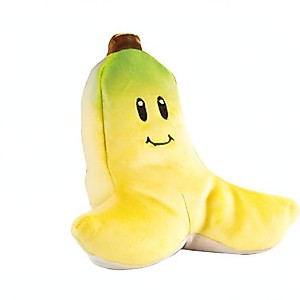 Club Mocchi Mocchi Mario Kart Plushies - Banana Plushie - Squishy Mario Toys - Collectible Mario Figures and Cute Stuffed Animals - Holiday Gifts and Stocking Stuffers for Kids - 6 Inch