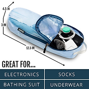 TRIPPED Travel Gear Compression Packing Cubes for Travel - Luggage and Backpack Organizer Packaging Cubes for Clothes (Graphic, 6 Piece Set)