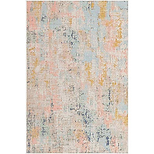 Unique Loom Lotus Collection Area Rug - Royal (4' 1" x 6' 1" Rectangle, Multi/ Ivory)