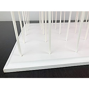 Nangopop Cake Pop Stand Display - 48 Count Wood Lollipop Holder, Candy or Sucker Stand for Wedding, Baby Shower, Birthday Party - Fit 5/32" (4mm) Lollipop Sticks
