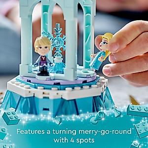 LEGO Disney Frozen Anna and Elsa’s Magical Carousel 43218 Ice Palace Building Toy Set with Disney Princess Elsa, Anna and Olaf, Great Birthday Gift for 6 Year Olds