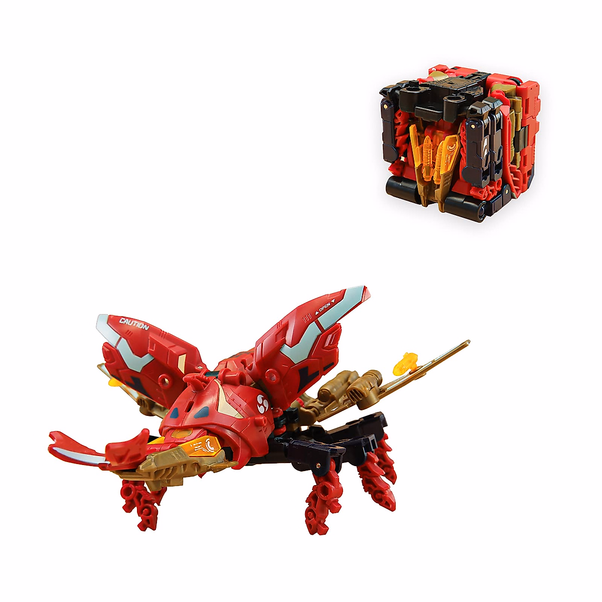 52TOYS Beastbox BB-32 Demon Dart Deformation Toys Action Figure, Converting Toys Deforms in Mecha and Cube, Perfect Birthday Party Gift for Teens and Adults