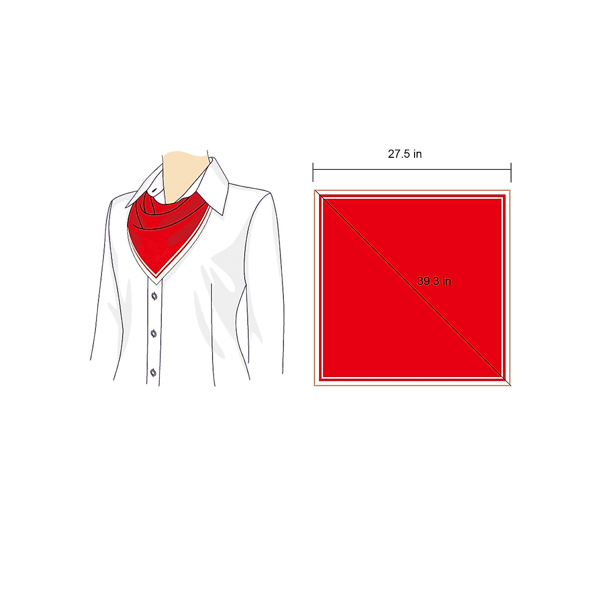 SATINIOR Chiffon Scarf Women Square Handkerchief Lightweight Satin Ribbon Scarf Retro Neck Scarf