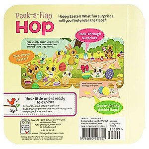 Peek-a-Flap Hop - Children's Lift-a-Flap Board Book Gift for Easter Basket Stuffers, Ages 2-5