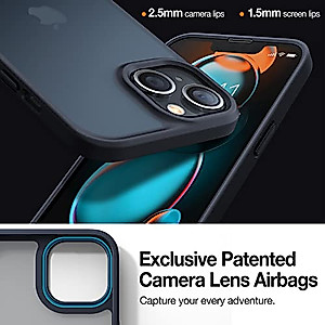 TORRAS Shockproof Designed for iPhone 13 Case/iPhone 14 Case, Military Grade Drop Tested, Shockproof Protective Hard Back Slim Case for iPhone 13 & iPhone 14 Case, Black-Guardian Series