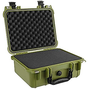 Eylar Protective Gear and Camera Hard Case Water & Shock Proof With Foam 13.37 inch 11.62 inch 6 inch OD Green (Green)