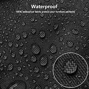 Outdoor Patio Furniture Set Covers Waterproof, 600D Garden Dining Table Cover, Rectangular Weatherproof Furniture Covers, Table and Chair Set Covers for Rainy, Snowy and Sunny 120"L x 60"W x 38"H