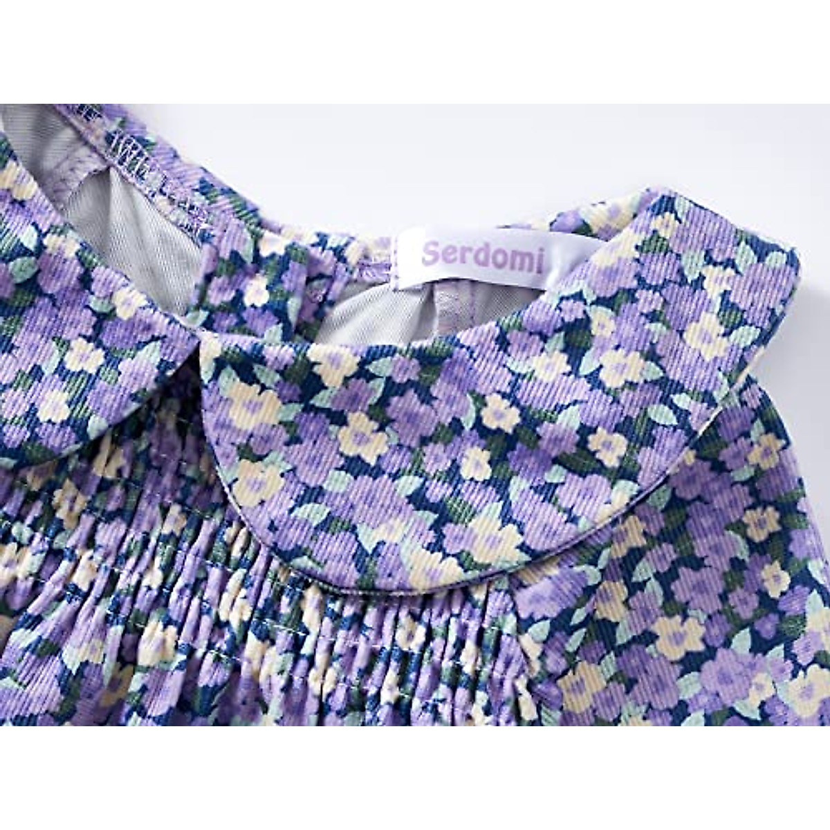 Cute Floral Smocked Ruffle Long Sleeve Blouse Shirt for Baby & Kid Girls Size 6T