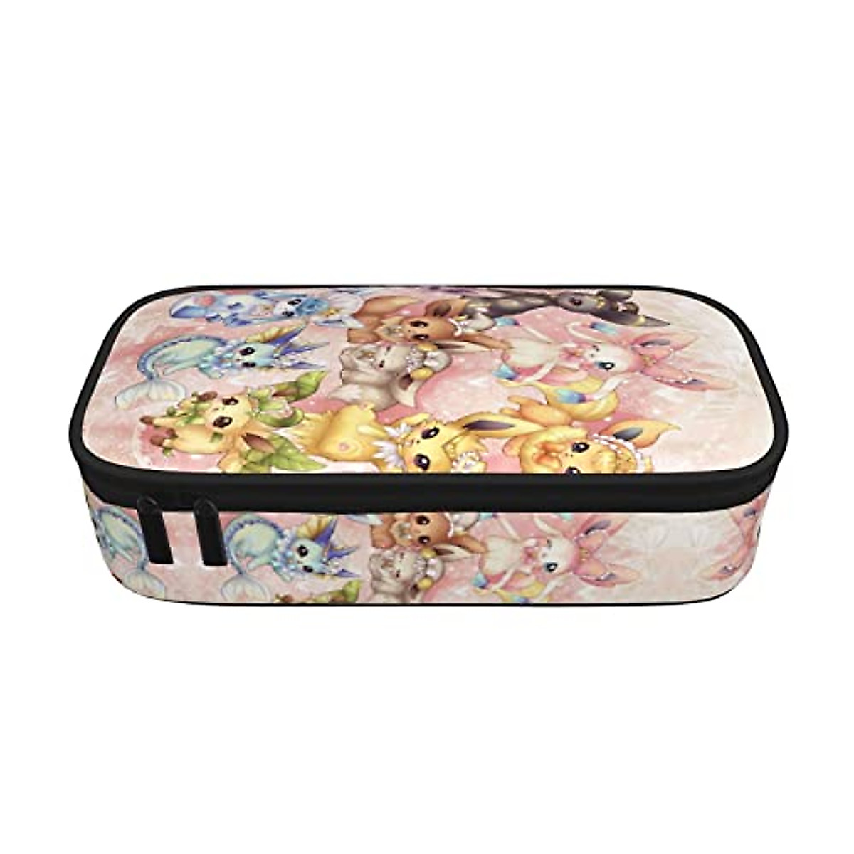 Ee-Vee Pencil Case Big Capacity Pen Bag Stationery Bags Portable Storage Bag Makeup Case for School Office Home, Black