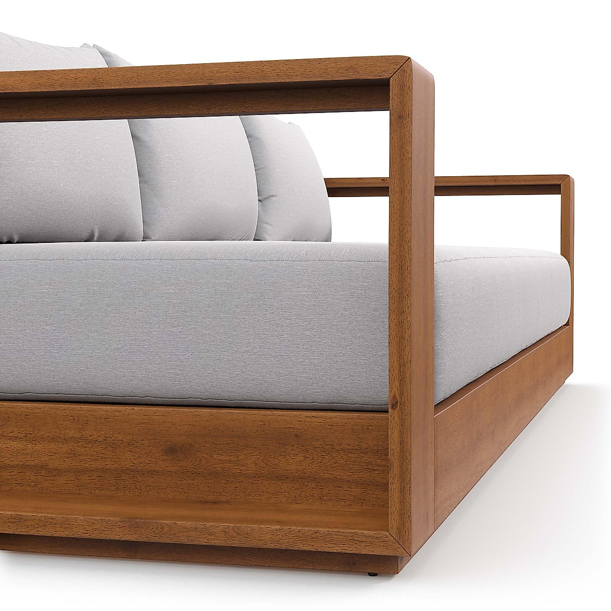 Modway Tahoe Sofas, Natural Light Gray