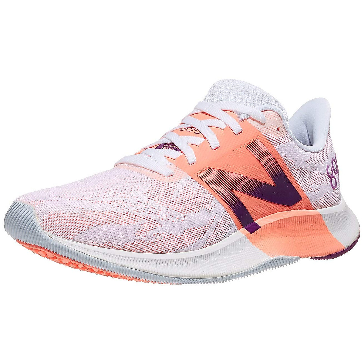 New Balance Women's FuelCell 890 V8 Running Shoe, Moon Dust/Ginger Pink/Plum, 7.5