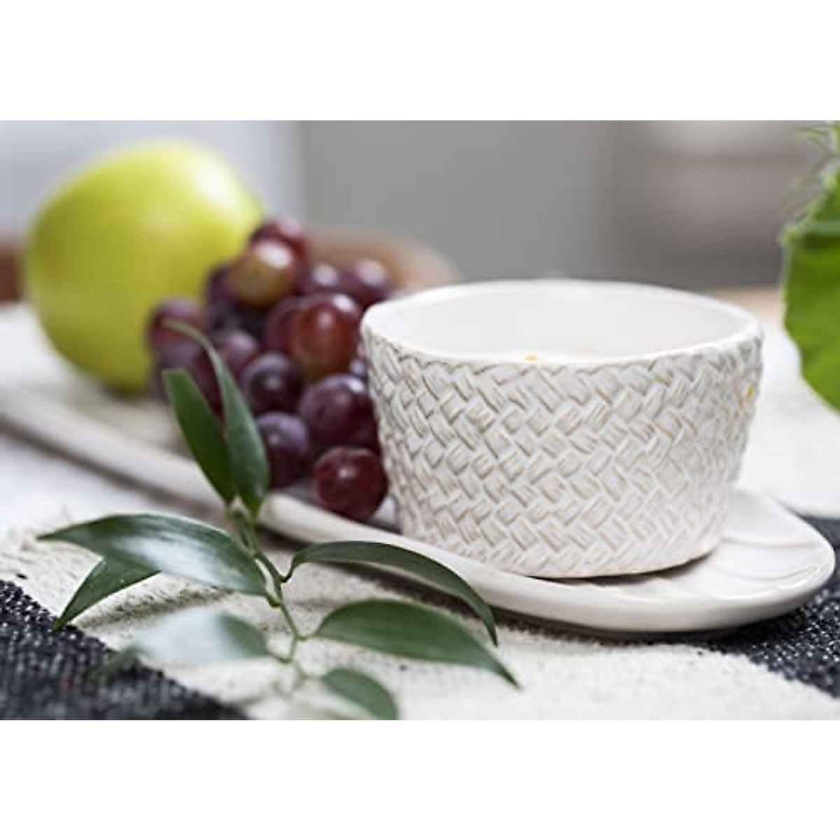 Mud Pie Dip and Tray Set, Stoneware, Tray 4" x 13", 50, Natural