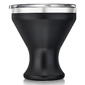 JILLMO Martini Glasses, Insulated Margarita Glasses, Set of 2, Black