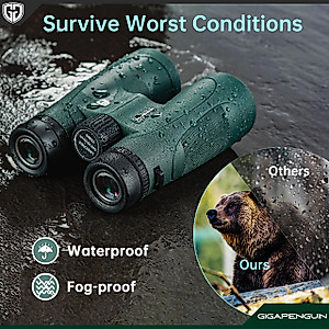 15x52 HD Binoculars for Adults High Powered with Upgraded Phone Adapter - Large View Binoculars with Low Light Vision - Lightweight Waterproof Binocular for Bird Watching Travel Hunting Cruise