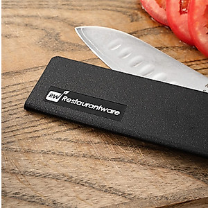 Restaurantware Sensei 8.5 x 2 Inch Knife Sleeve, 1 BPA-Free Knife Protector - Fits Santoku and Chef's Knife, Felt Lining, Black Plastic Knife Blade Guard, Durable, Cut-Proof
