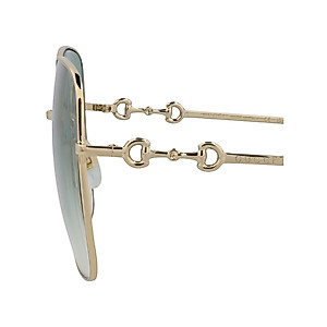 Gucci Square-Frame Metal Sunglasses