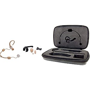 Audio Technica BP892xcW MicroSet - Omnidirectional Condenser Headworn Wireless Microphone 55" Detachable Cable Terminated with cW 4Pin Connector for Body Pack Transmitter -43 dB Sensitivity Beige