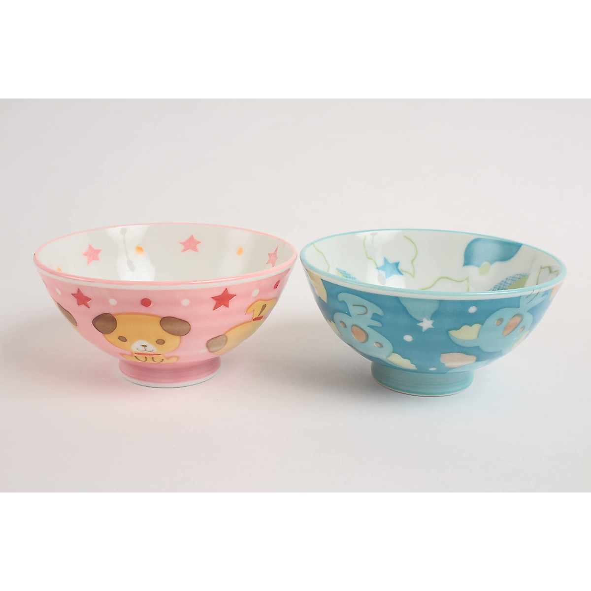 Mino ware Japanese Pair Kids Rice Bowl Dog & Koala Set made in Japan (Japan Import) MIG004