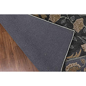 Old Hand Made Floral Blue Tulip Traditional Persian Oriental Woolen Area Rugs (9'x12')