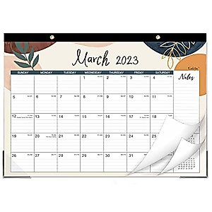 Desk Calendar 2023-2024 - Mar. 2023 - Aug. 2024, 18-Month Desk/Wall Calendar 2023-2024,16.8" x 12", Thick Paper, Calendar 2023-2024 with Corner Protectors, Ruled Blocks - Colorful Lump