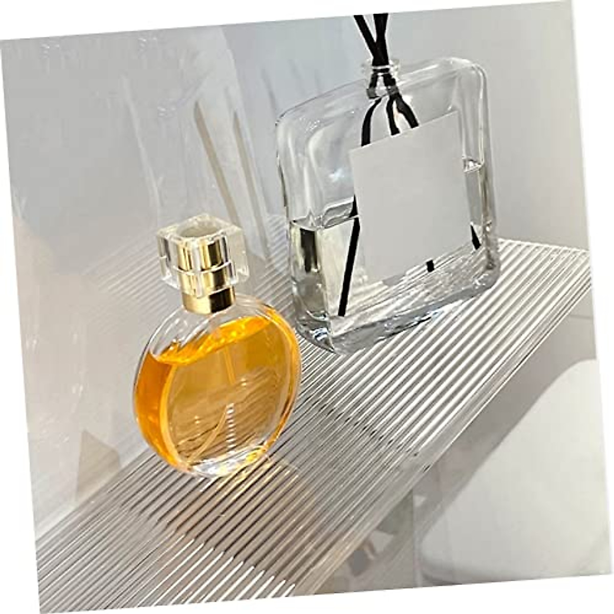 CORHAD Acrylic Storage Rack Indoor Floating Bathroom Shelf Adhesive Wall Shelf Phone Holder for Photo Display Shelves Toilet Phone Wall Mount Shelves Clear Wall Transparent