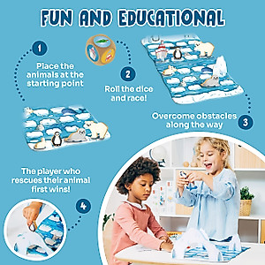 Polar Adventure - A Family Board Game to Teach About Climate Change - Fun & Educational Preschool Games for Boys and Girls - Learning Resources for Kids Ages 3-6 by Adventerra Games