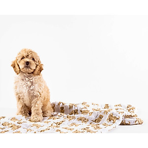 Mud Pie Golden Doodle Print Baby Swaddle Blanket, 47" x 47",