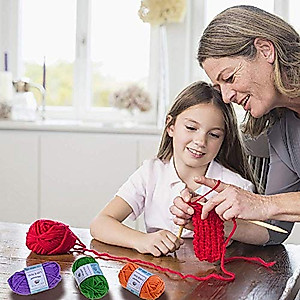 Inscraft 52 Acrylic Yarn Skeins, 1820 Yards 52 Colors, 2 Crochet Hooks, 2 Weaving Needles, 10 Stitch Markers, 1 Bag, for Crocheting & Knitting, Gift Beginners and Adults