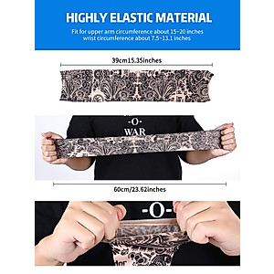 Boao 10 Pairs Arm Tattoo Sleeves for Men UV Sun Protection Arm Compression Sleeves for Gardening Sport Cycling Fishing