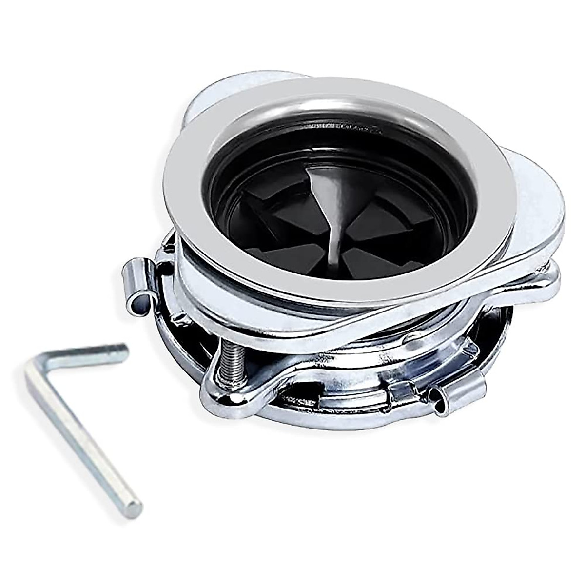 Garbage Disposal Flange Kit Stainless Steel, Disposal 3 Bolts Mounting Kitchen Sink Garbage Disposal 3 1/2 Sink Drain Kit, Sink Flange Kit For Garbage Disposal With Mounting Wrench