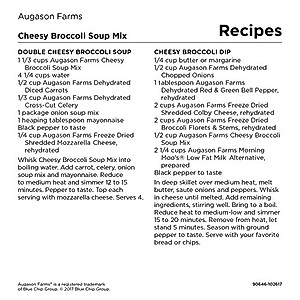 Augason Farms Cheesy Broccoli Soup Mix Can, 54 oz