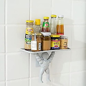 Wall Mount Astronaut Storage Holder Spice Lotion Bottle Organizer Rack for Bathroom Shower Bath Rack storage holder for bathroom