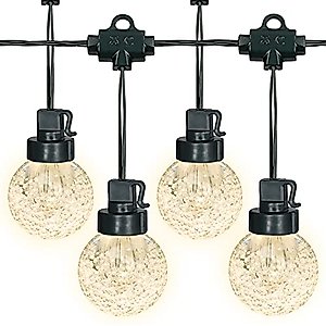 MuDay Outdoor String Lights 34.84 Feet G40 Globe Patio Lights - LED String Lights 20 Waterproof Shatterproof Hanging Outdoor Lights for Patio Outside Garden Backyard Party Camper Balcony(Warm White)