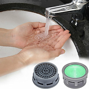 BOETOADG Faucet Aerator, 1.5 GPM Flow Restrictor Plug-In Faucet Aerator Replacement Parts for Bathroom or Kitchen (Green 20 Pieces)