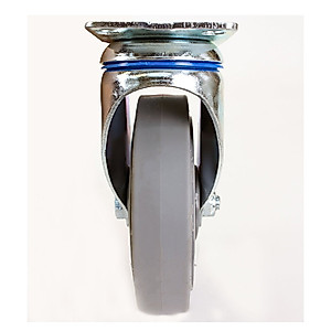 Rk Safety Dolly Cart, 30"X17" Hardwood Rubber End Caps Dolly, 1200lbs Capacity Rubber Dolly with 5" inch 4 Wheel