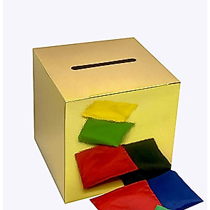 JC HUMMINGBIRD Shining Gold Large Envelope Party Gift Card Money Box Wishing Well 10"x10"