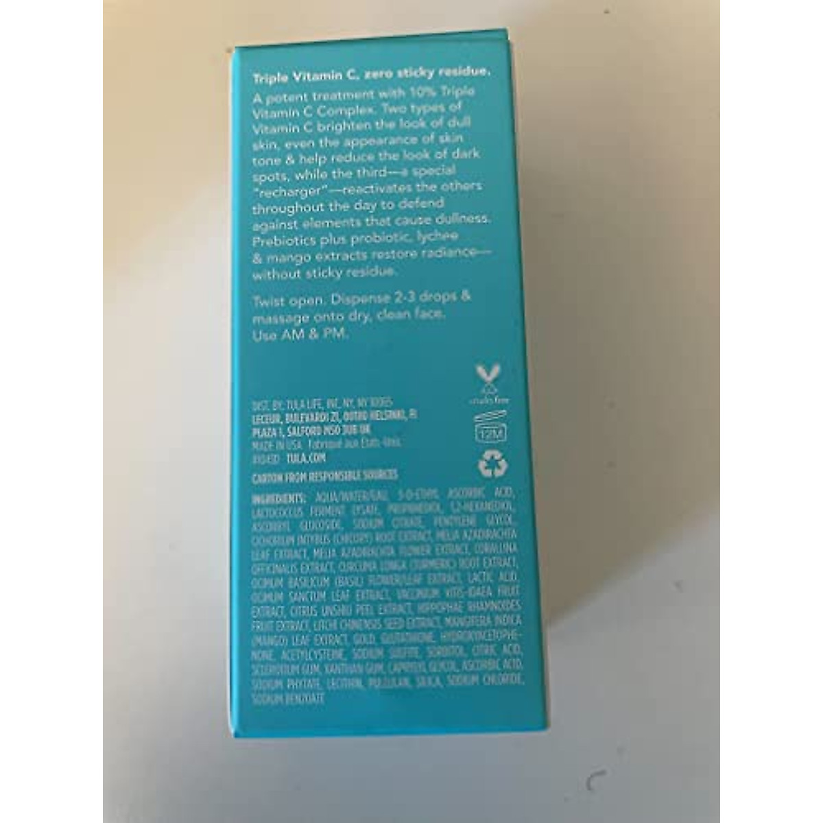 TULA Skin Care Brightening Treatment Drops - Vitamin C Serum, Brightens the Look of Dull Skin & Dark Spots, 1fl oz