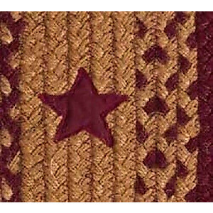 1 Pc of 30" Heart Shaped Rug Throw Mat Braided Jute Appliqué Stars Primitive Farmhouse