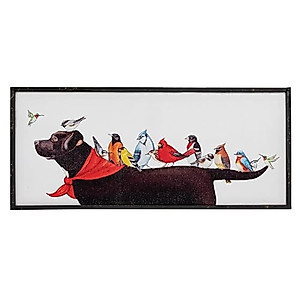 Creative Co-Op Birds & Dog Framed Wall Décor