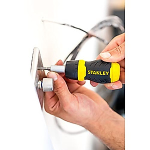 Stanley 0-66-358 Bit-Screwdriver short with 10 Bits, Black/Yellow